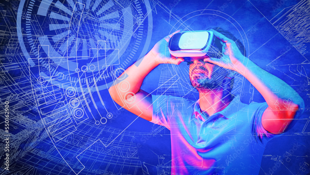 concept of using Ai and virtual reality in architecture design Stock ...