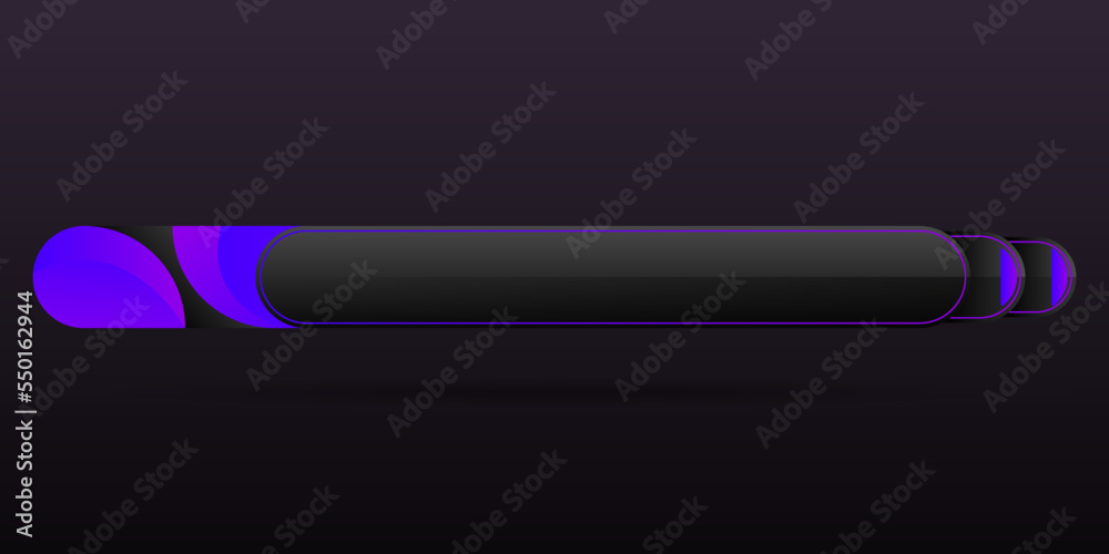 Abstract black with blue lower third title banner for screen broadcast ...