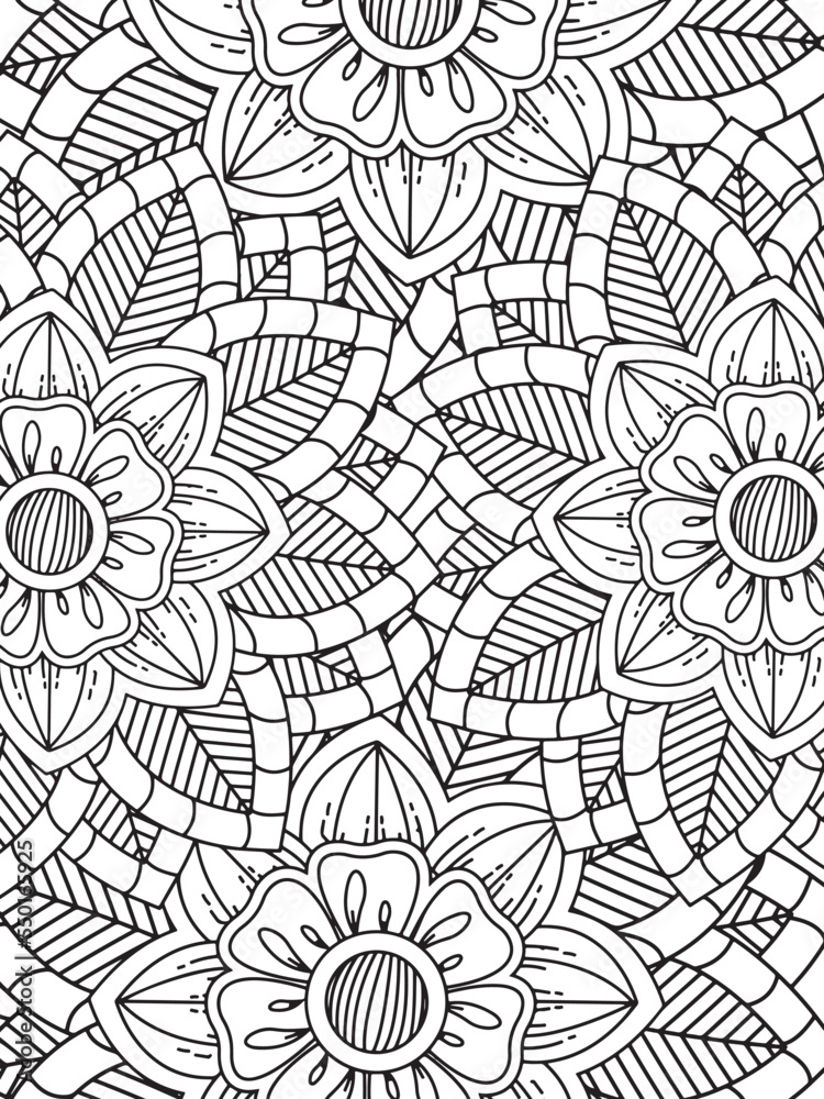 Abstract Coloring Pages For Adult And Kids Vector art. Stock Vector ...