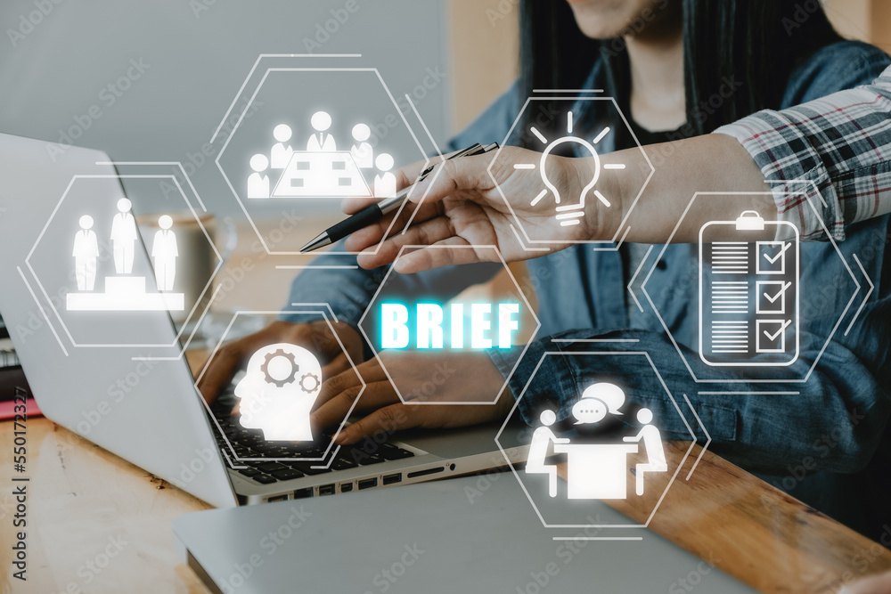 Briefing of business plan concept, Business team people meeting and ...