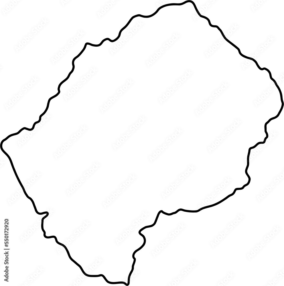 doodle freehand drawing of lesotho map. Stock Illustration | Adobe Stock
