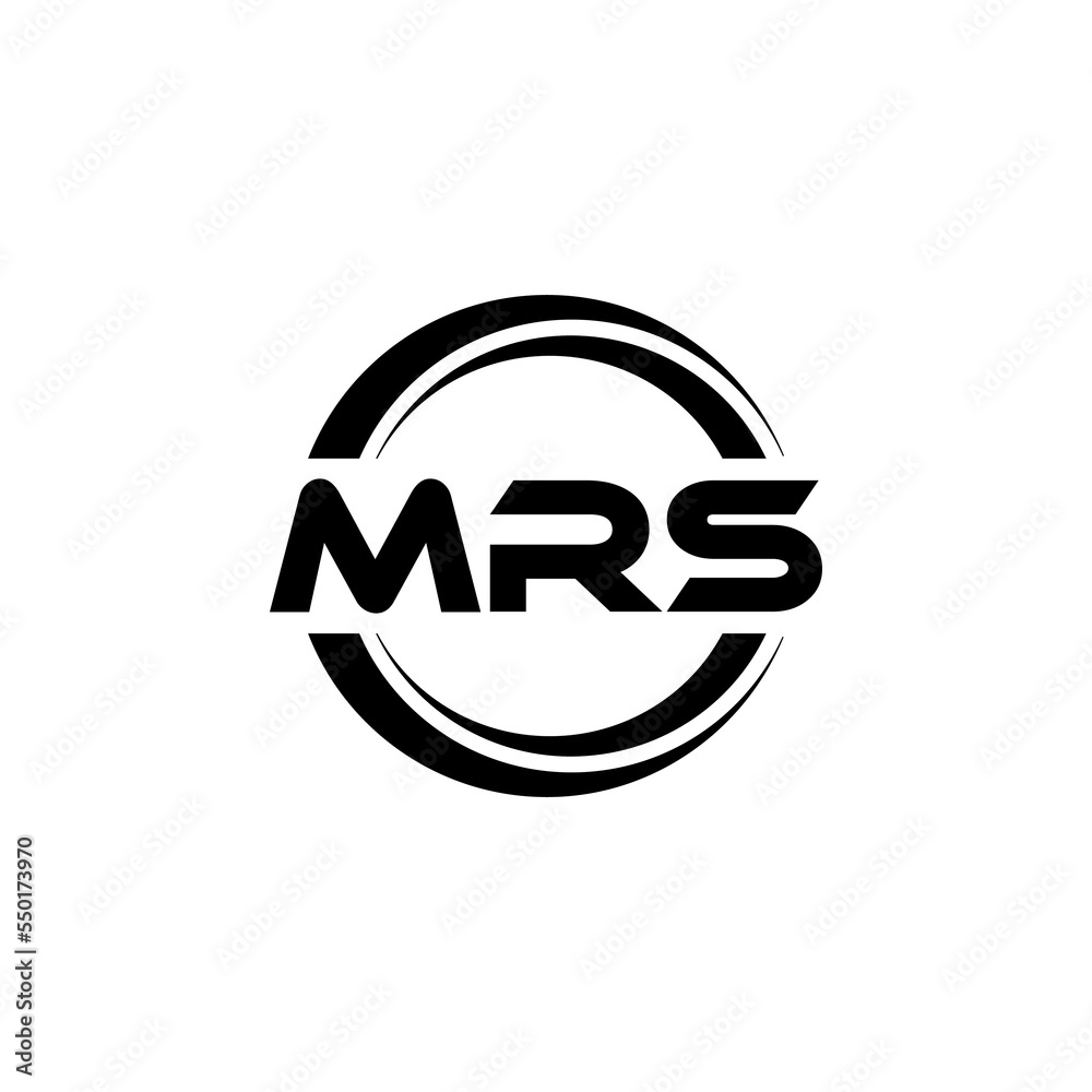 Vecteur Stock MRS letter logo design with white background in ...