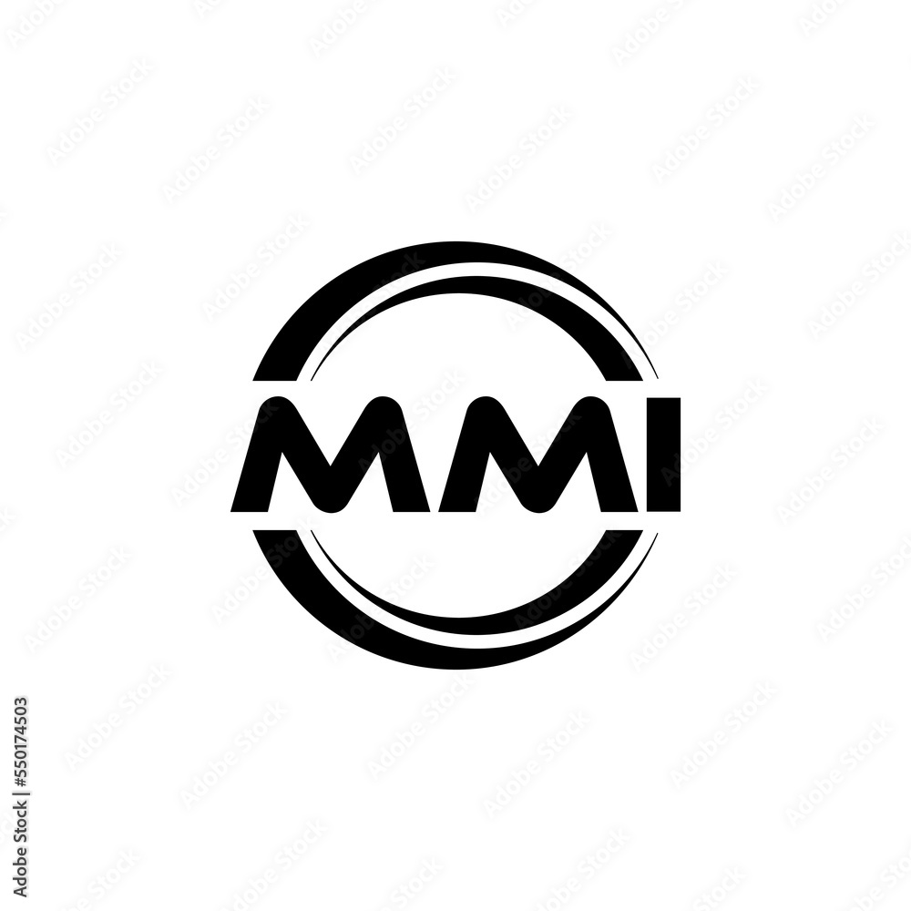 MMI letter logo design with white background in illustrator, vector ...