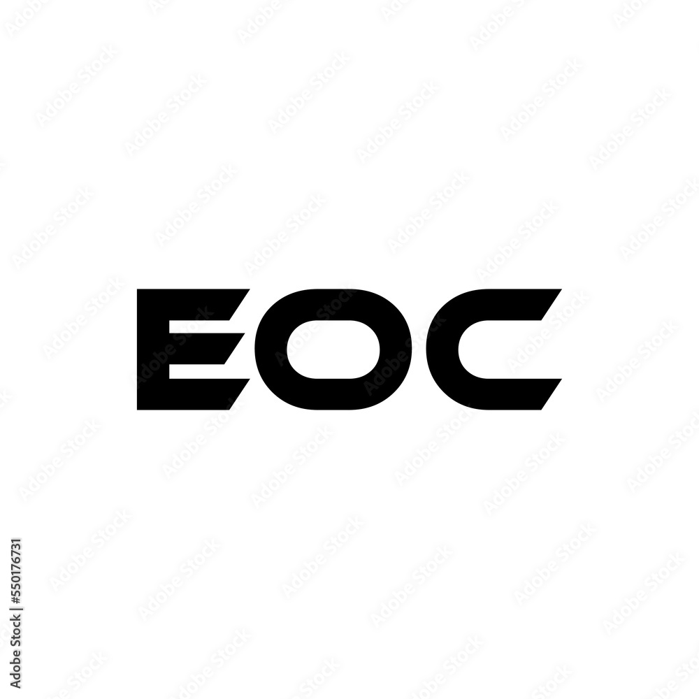 EOC letter logo design with white background in illustrator, vector logo modern alphabet font ...