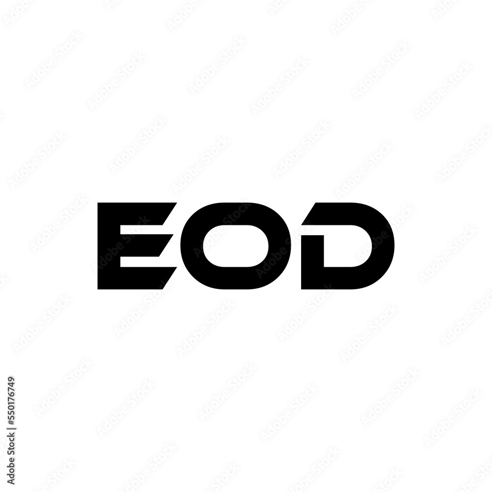 EOD letter logo design with white background in illustrator, vector ...