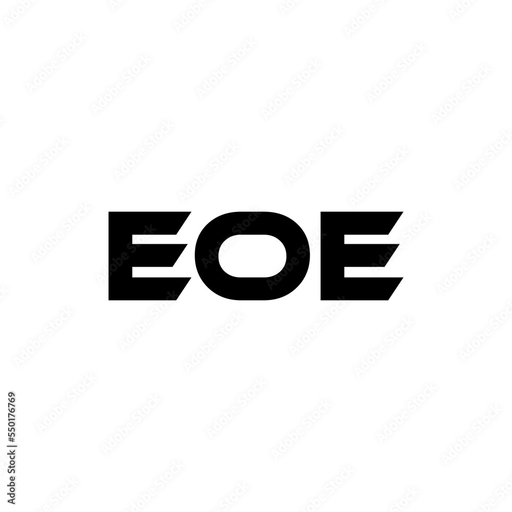 Vecteur Stock EOE letter logo design with white background in ...