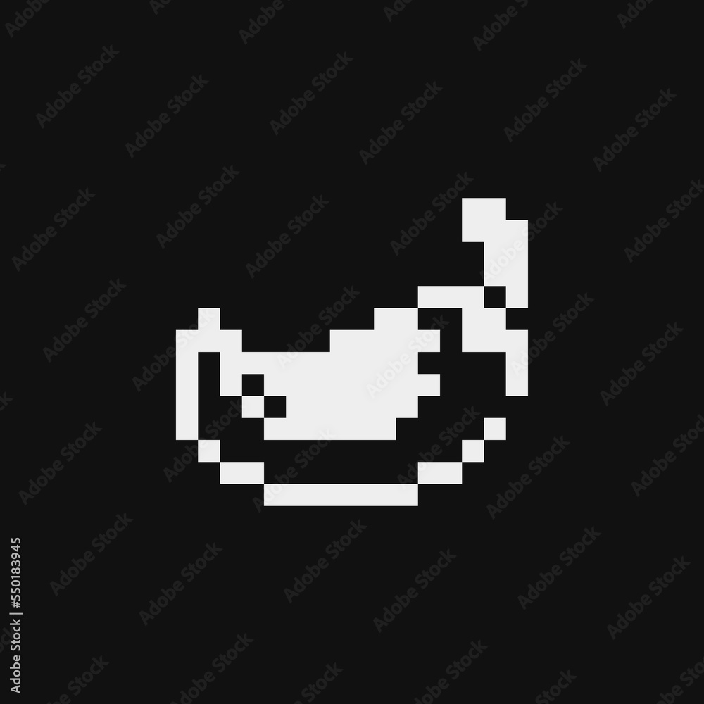 Hot сhilli emoji, red pepper pixel art icon. Isolated vector ...