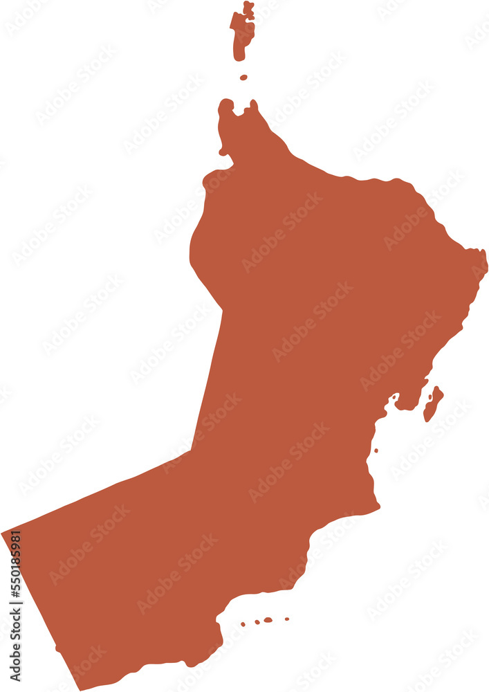 doodle freehand drawing of oman map. Stock Illustration | Adobe Stock