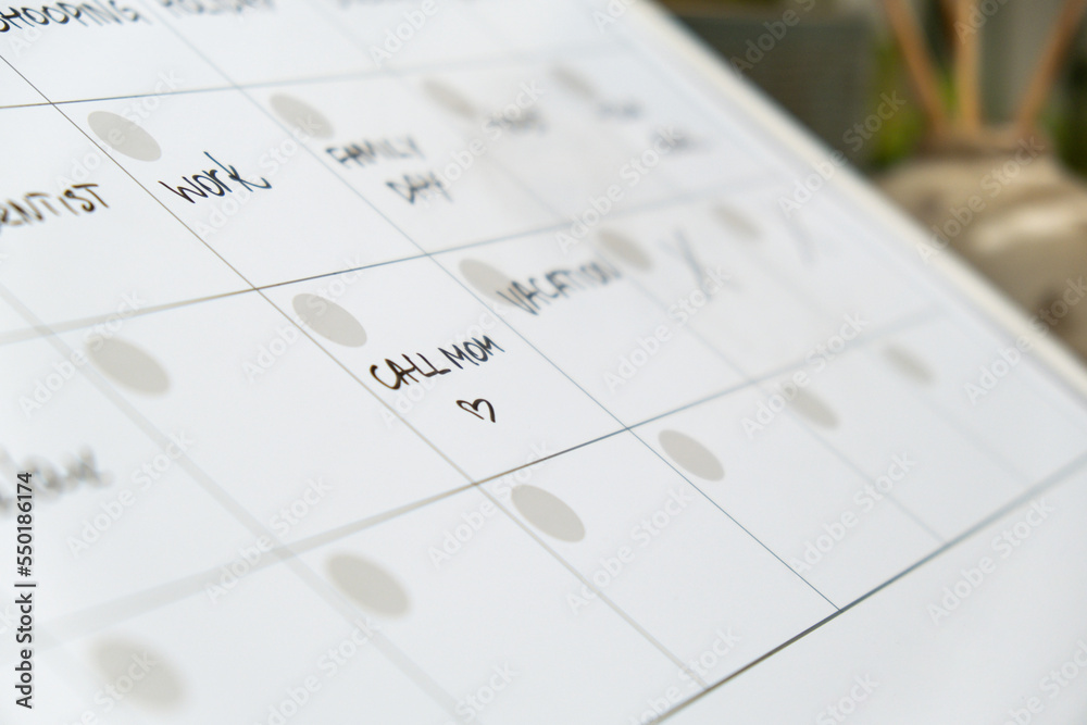 Monthly PLANNER filled with appointments and plans for next month. Busy ...