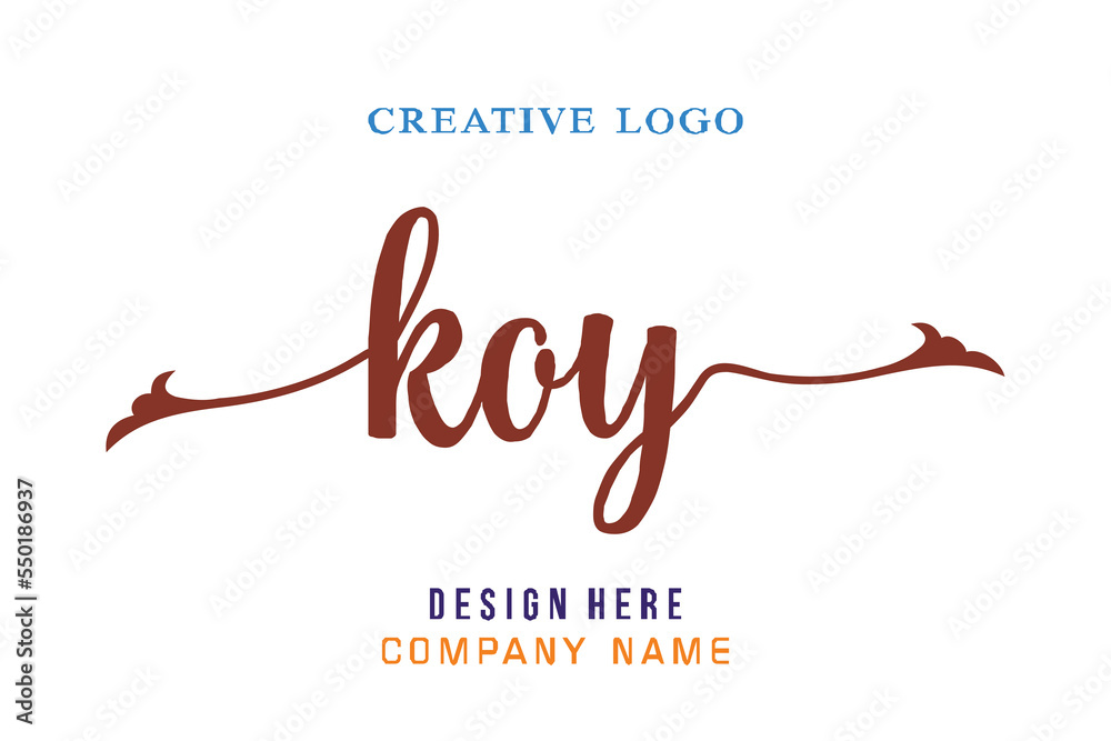 KOY lettering, perfect for company logos, offices, campuses, schools ...
