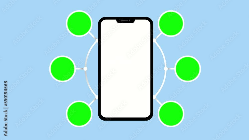 mobile phone animation green screen logo 4k Stock Video | Adobe Stock