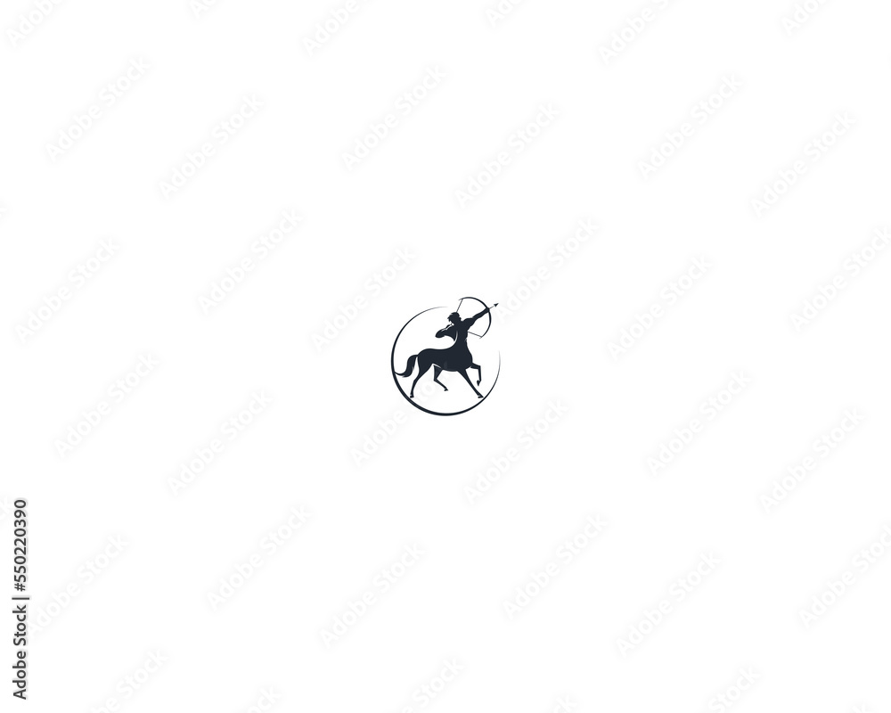 Centaur Archer, mythology creature, Sagittarius Zodiac Sign vector logo ...