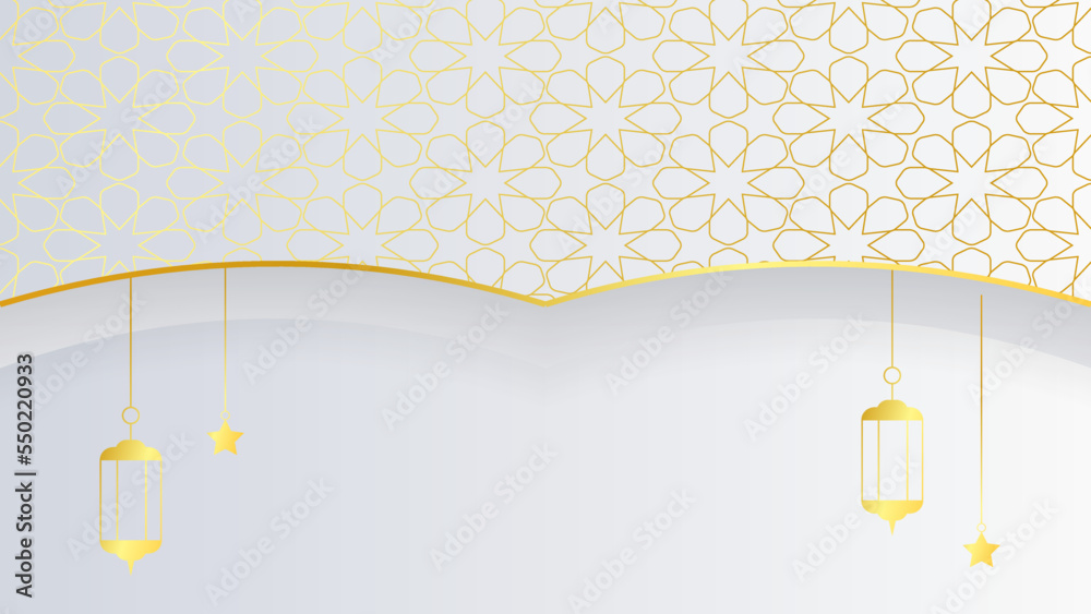 Islamic gold background design for Ramadan Kareem Stock Vector | Adobe ...