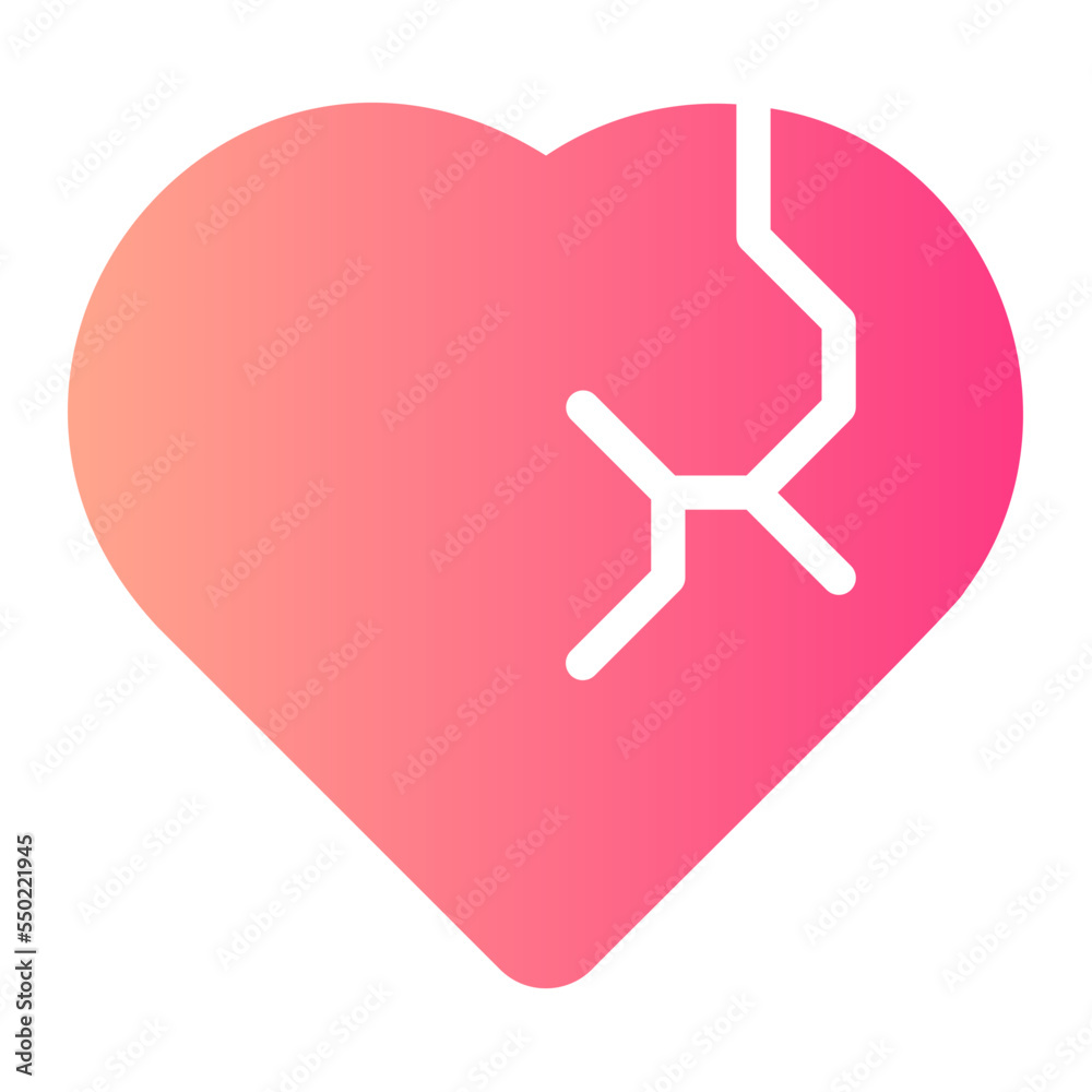 broken hear Stock Vector | Adobe Stock