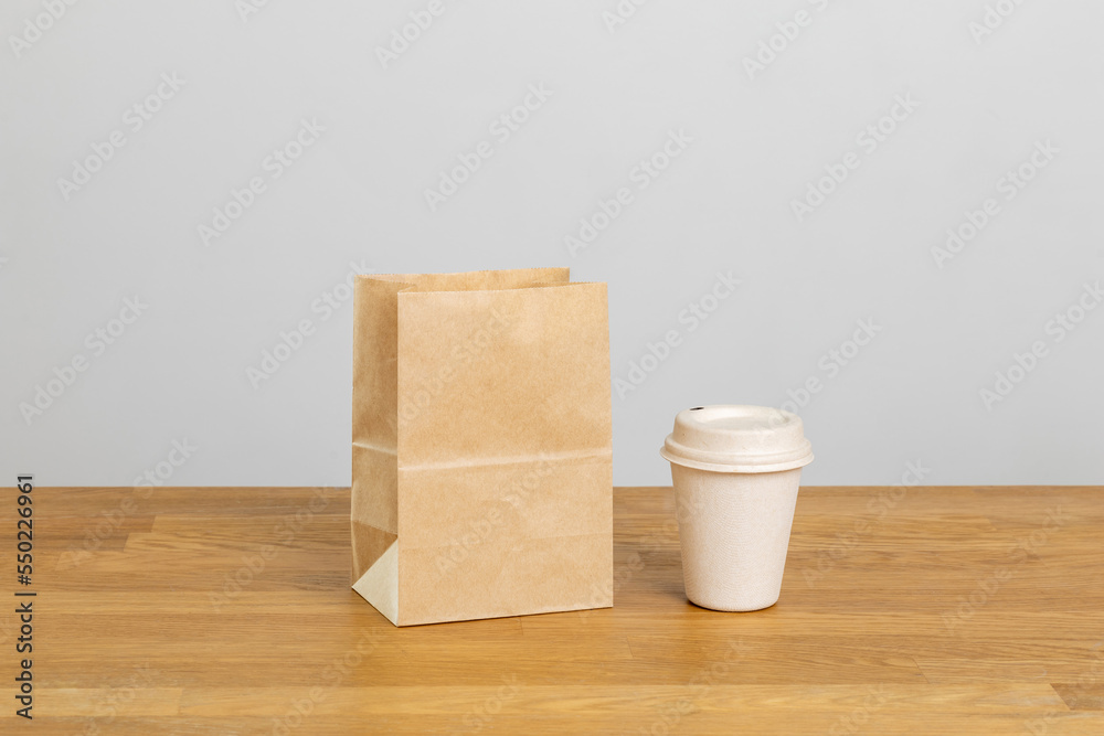 Eco friendly food packaging. Paper recycling zero waste natural ...