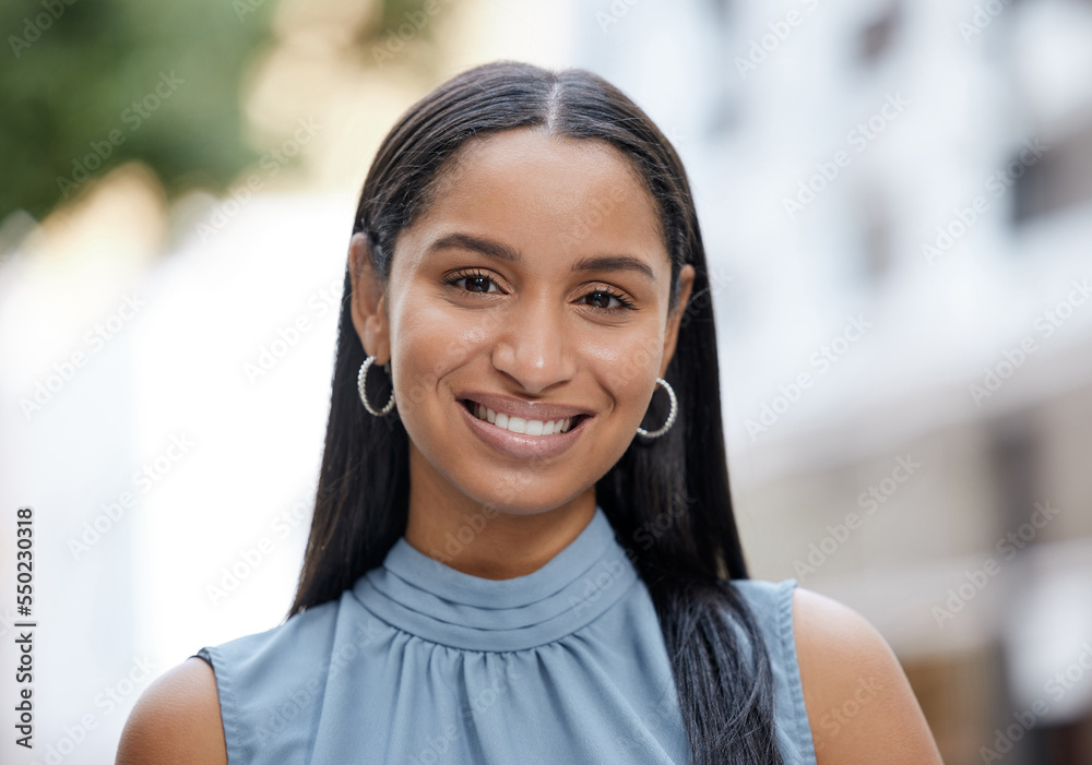 Happy fashion business woman leader with a vision, mindset and ...
