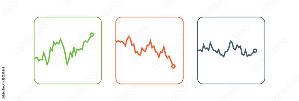 Trade chart vector illustration, desktop with forex trading. Financial ...