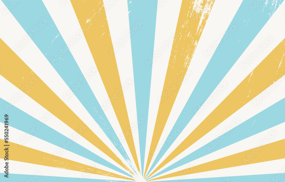Vintage sunburst background vector. Retro radial illustration with ...