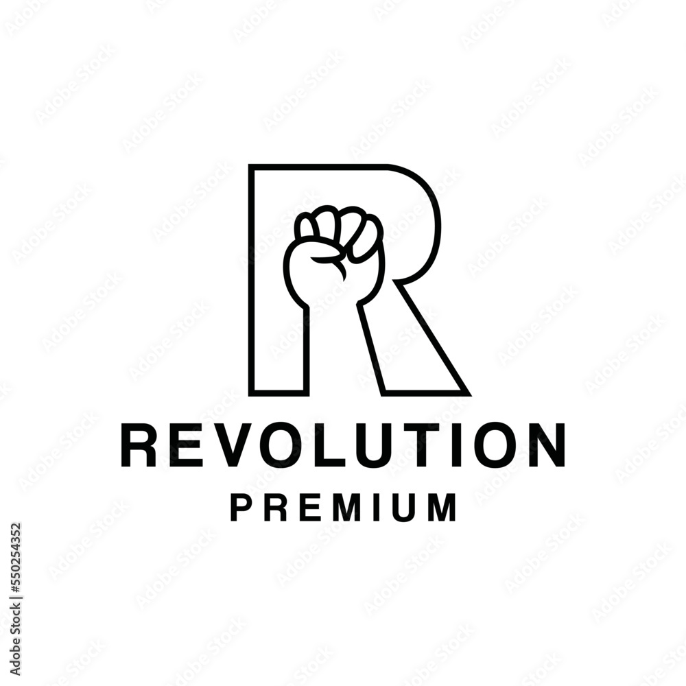 Revolution Logo Design Vector illustration Solidarity symbol emblem ...