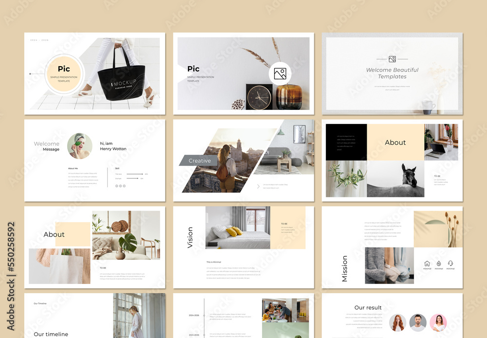 Portfolio Presentation Layout Stock Template | Adobe Stock