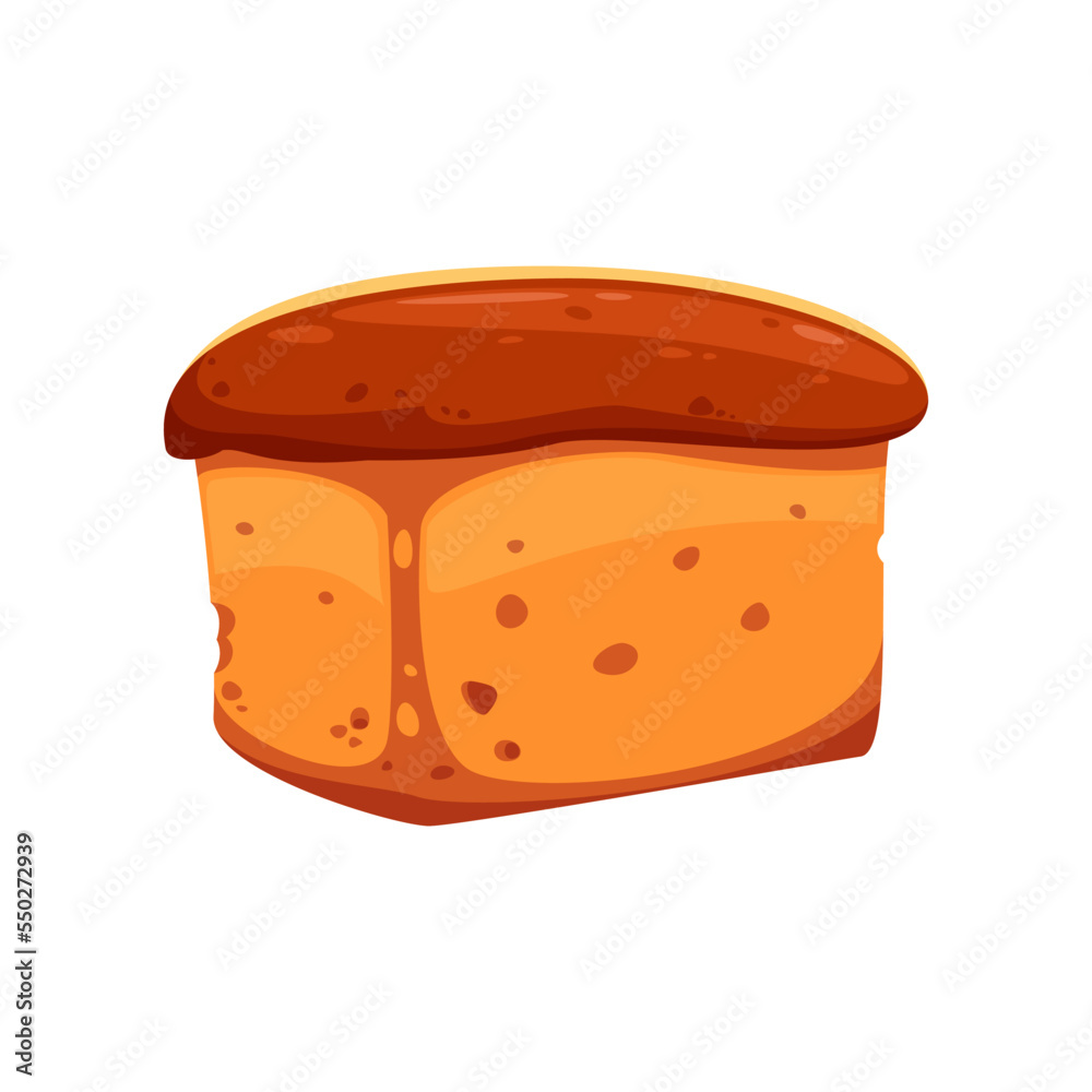 Loaf of bread cartoon illustration. Bread. Bakery, menu, food concept ...