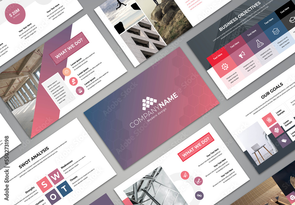 Corporate Business Clean Modern Presentation Template Stock Template ...