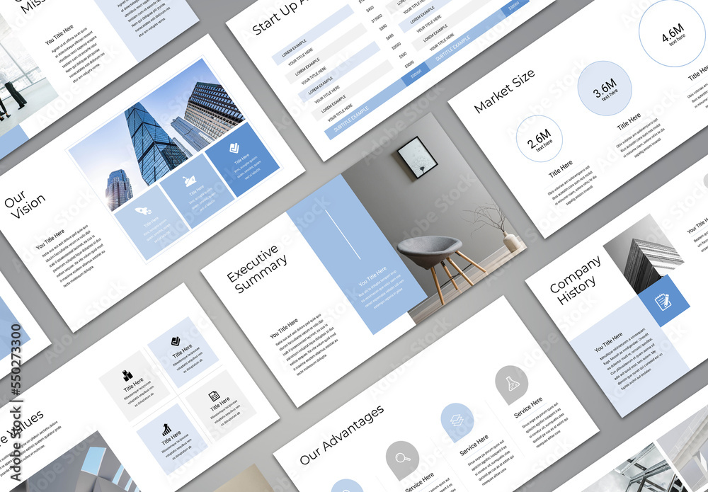 Minimalist Presentation Layout Stock Template | Adobe Stock