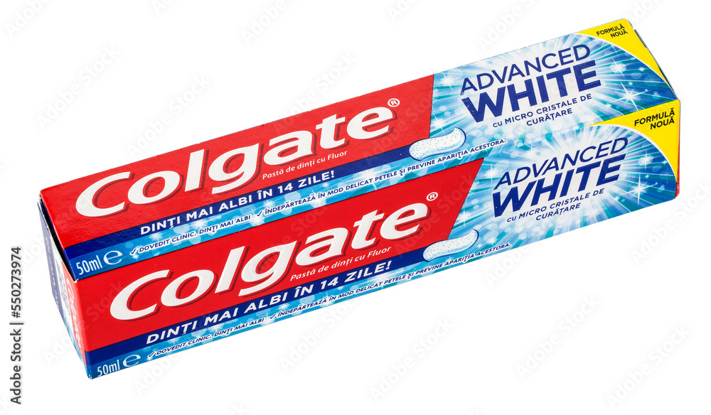 Colgate Toothpaste, Advanced Sensation White, isolated on transparent ...