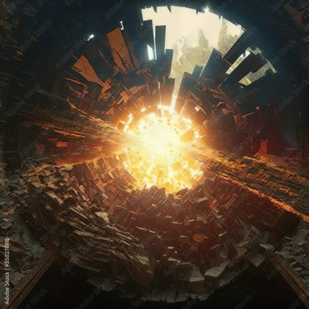 A massive alien space station under construction. Dyson sphere. Immense ...