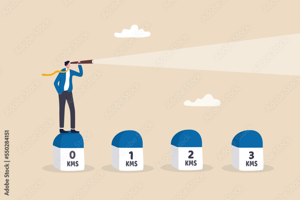 Start new journey, visionary for career development or project ...