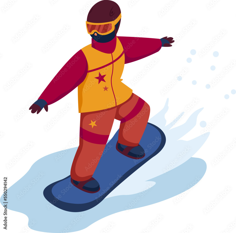 Snowboarding Vector Girl