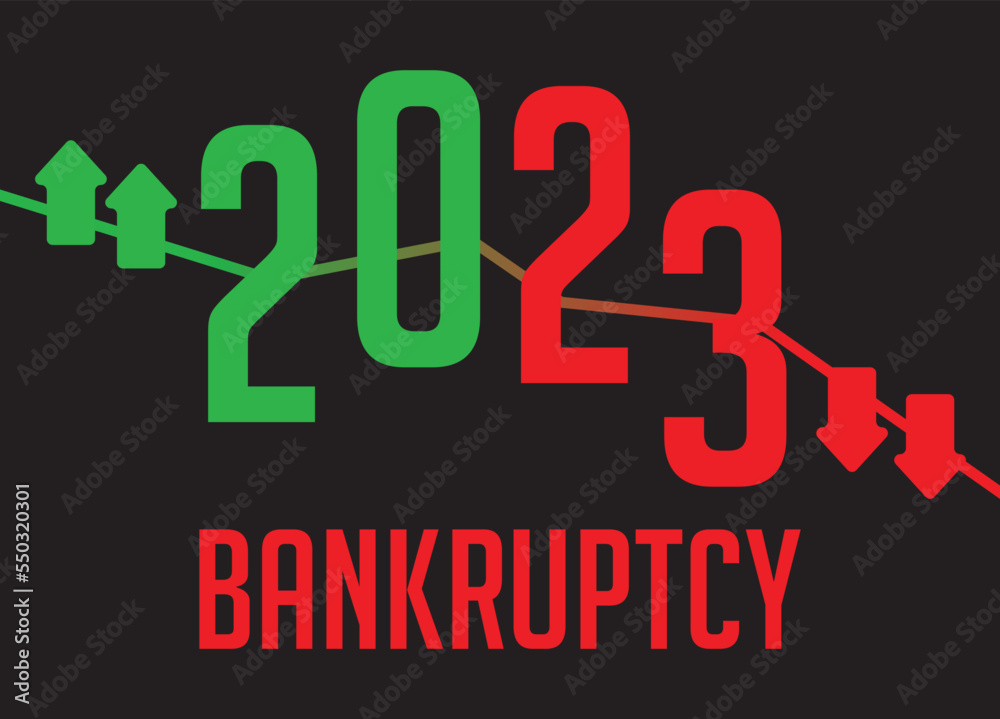 2023 written with green and red colors and going up and down as a ...