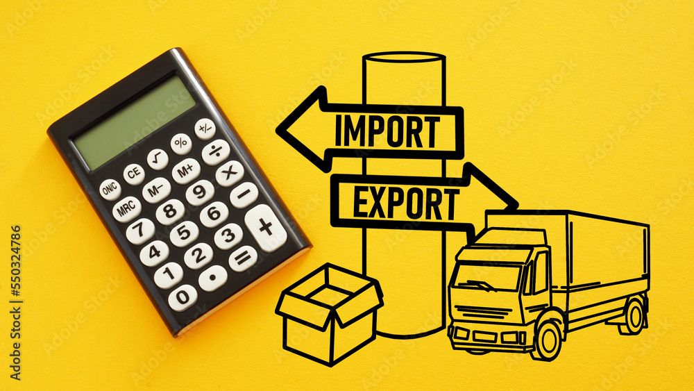 Import and Export are shown using the text Stock Photo | Adobe Stock