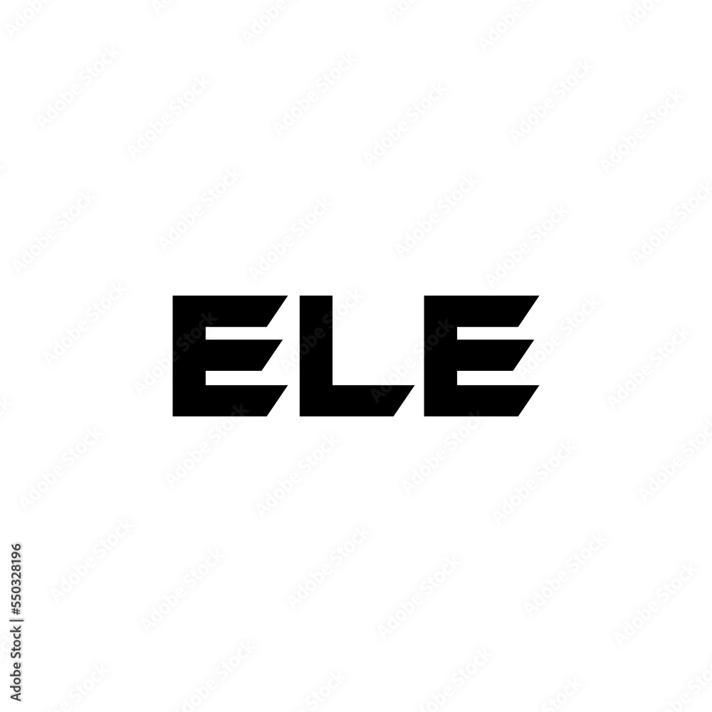 ELE letter logo design with white background in illustrator, vector ...