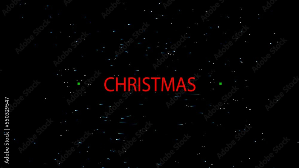MERRY CHRISTMAS animated text on transparent space background. Merry ...