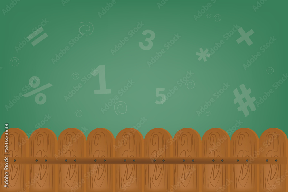 board Mathematical with number, Line and symbol Design Template Include ...