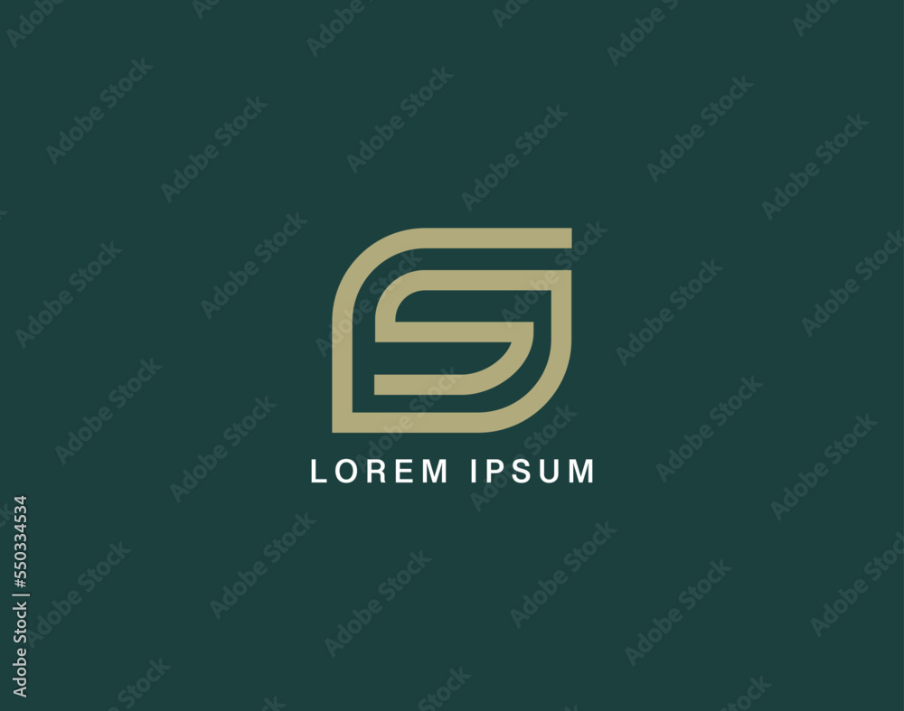 GS line design, GS icon for company, GS logo design Stock Vector ...