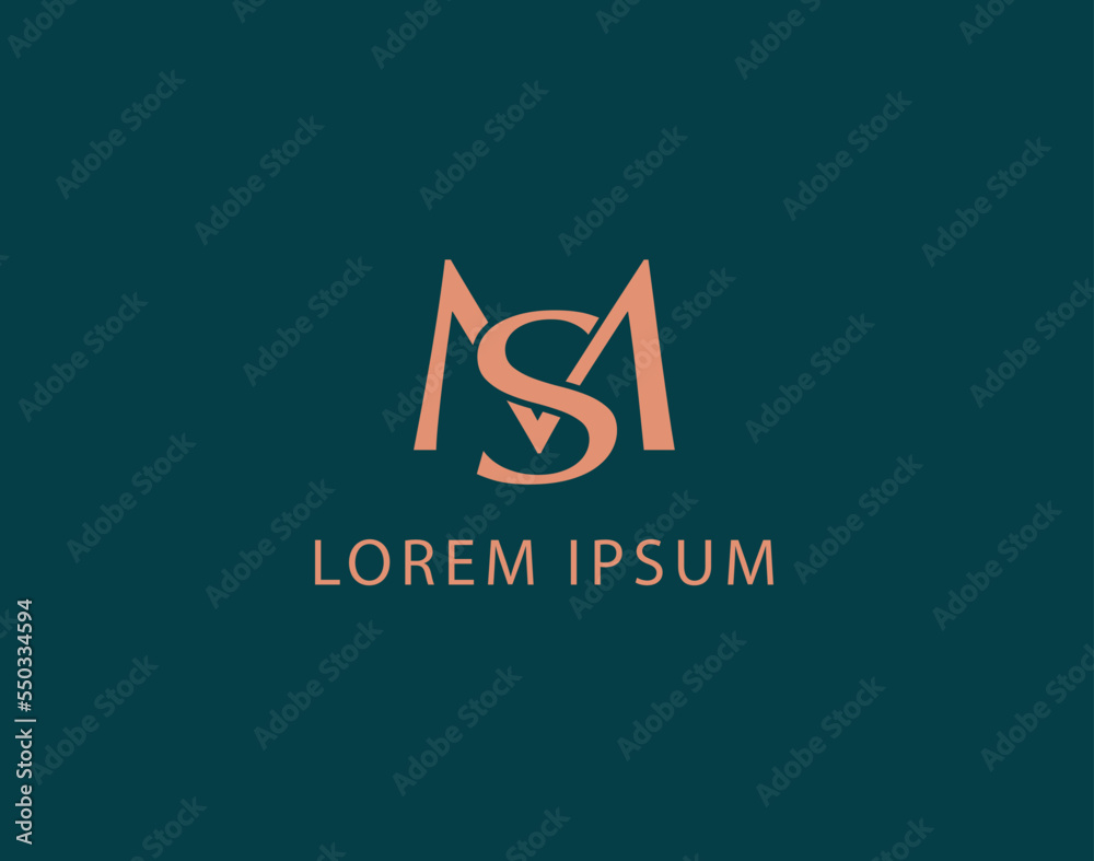 MS luxury letter illustration, MS company logo, MS logo, Brand logo ...