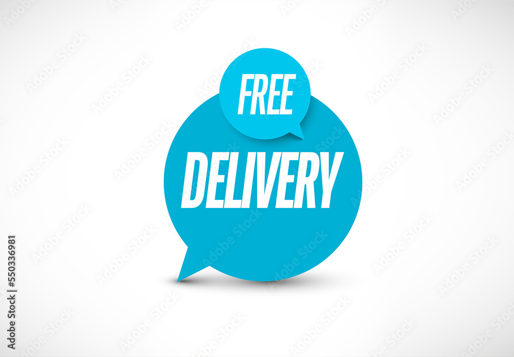 Free delivery shipping label tag sticker Stock Template | Adobe Stock