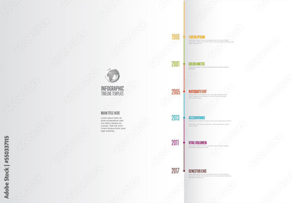 Simple timeline process infographic Stock Template | Adobe Stock