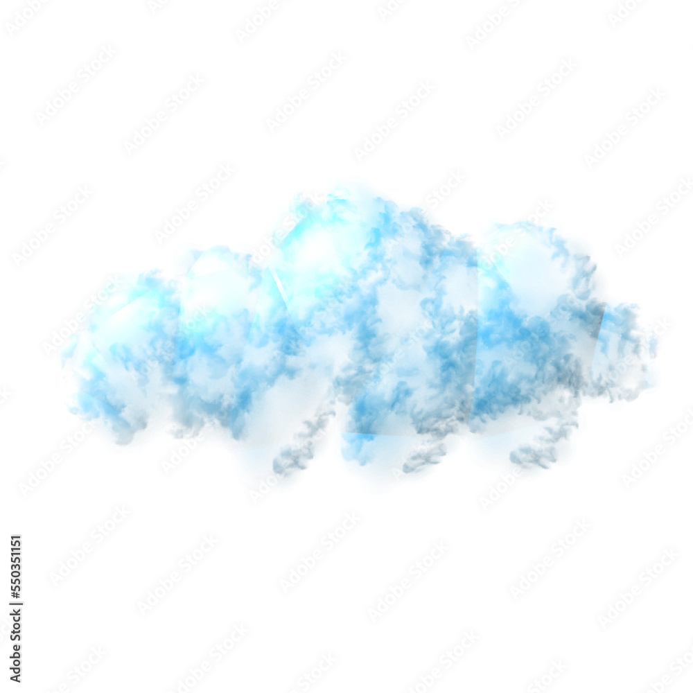 realistic blue smoke element transparent background. blue cloud Stock ...