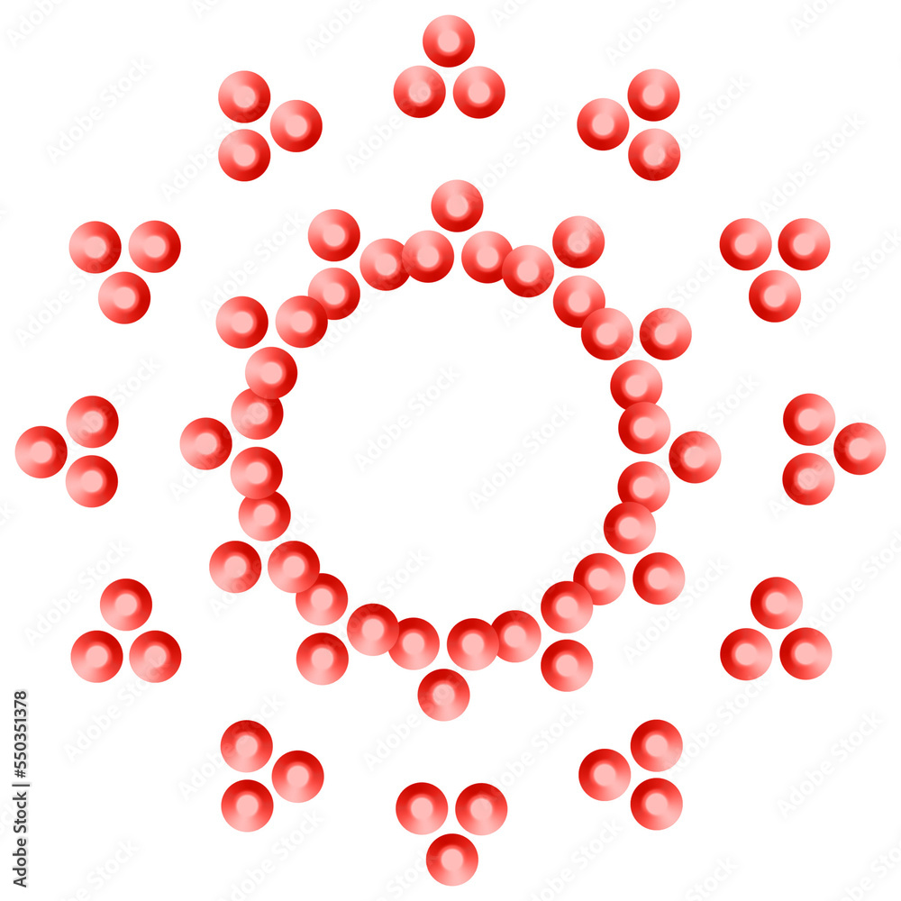 abstract red circle element transparent background Stock Illustration ...