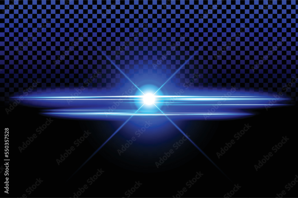 Blue lens line realistic black background with png Stock Vector | Adobe ...