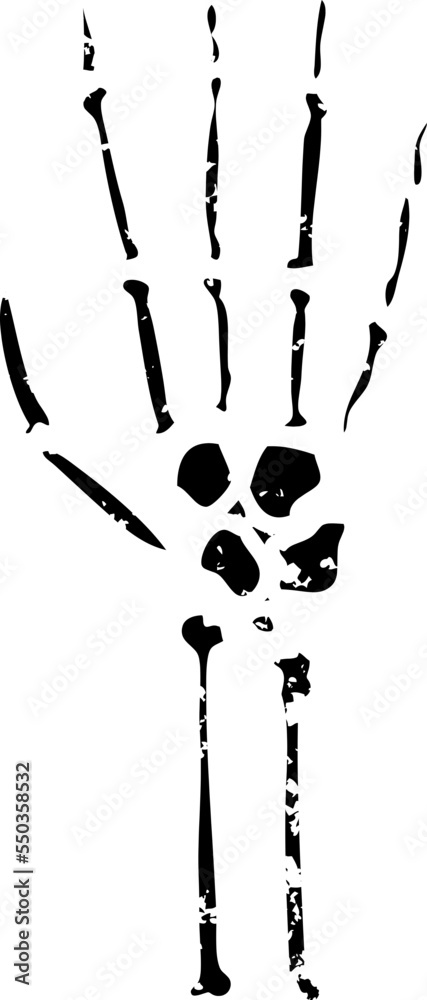 cartoon skeleton hand Stock Vector | Adobe Stock