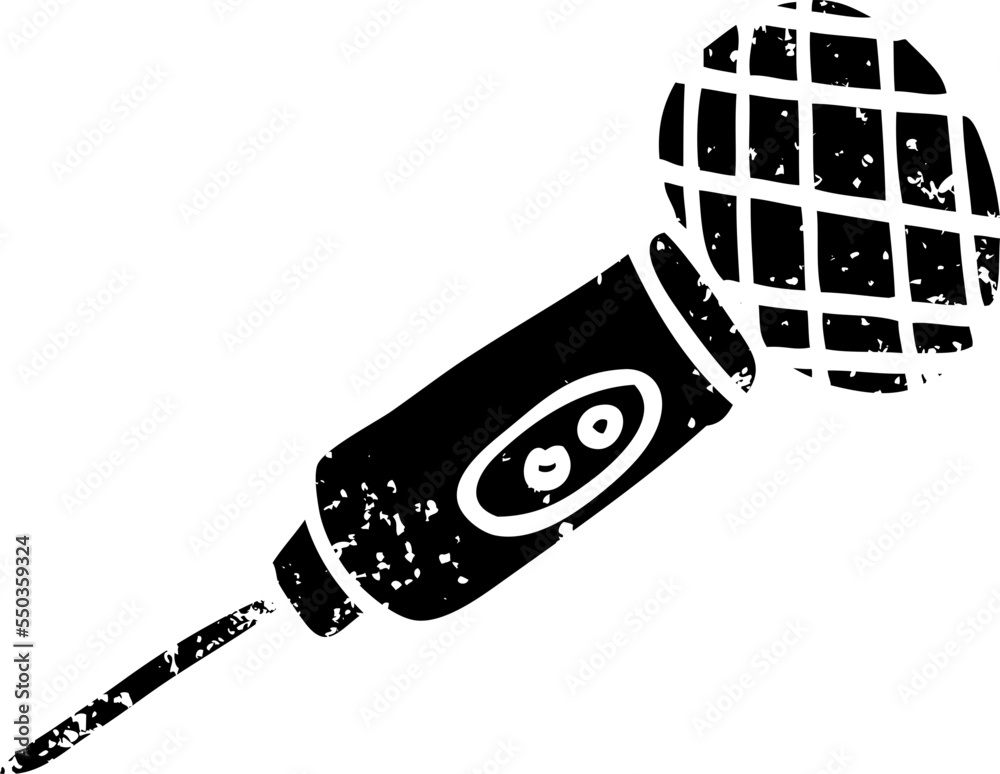 outline cartoon microphone Stock Vector | Adobe Stock