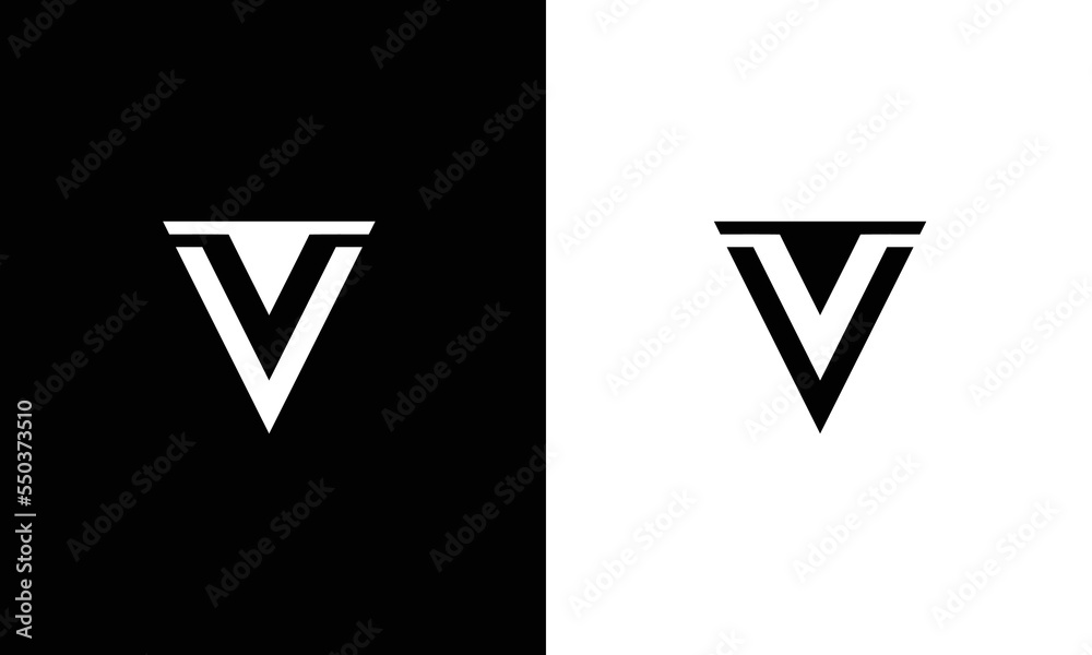 V Logo Monogram. Letter V Simple Clean Line Monogram Design Stock ...