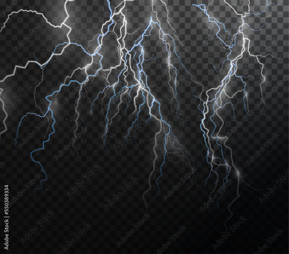 Light white isolated vector lightning png. Magic light abstract lines ...