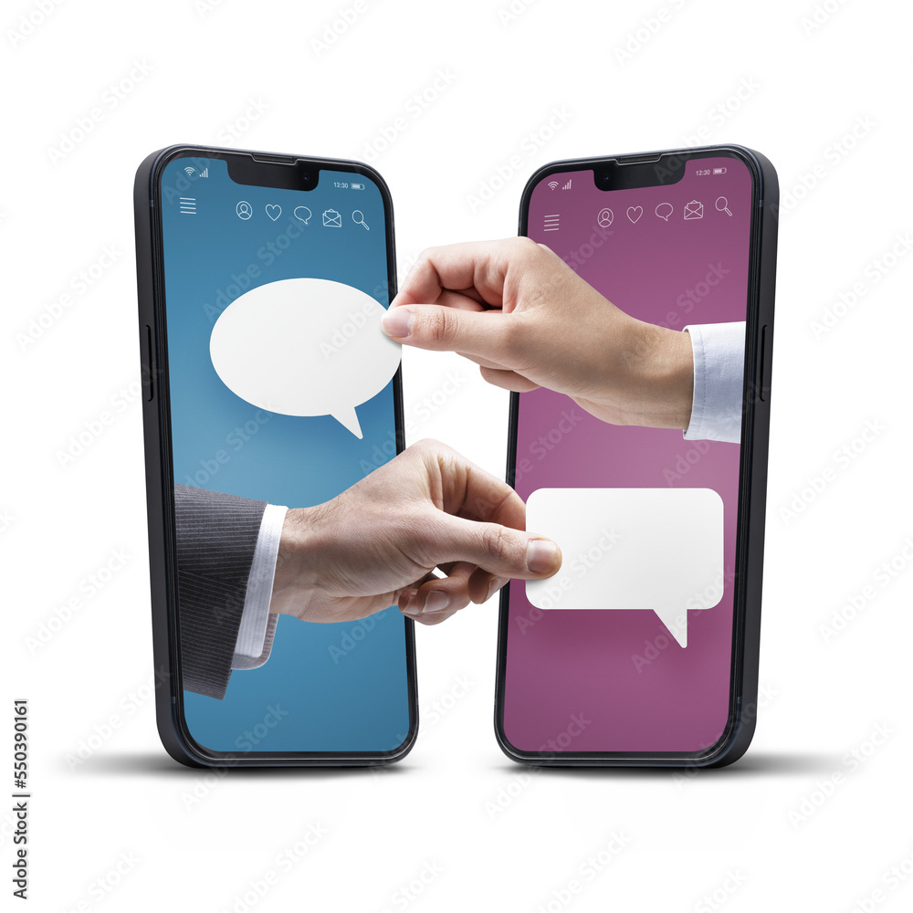 PNG file no background Business people talking together online Stock ...