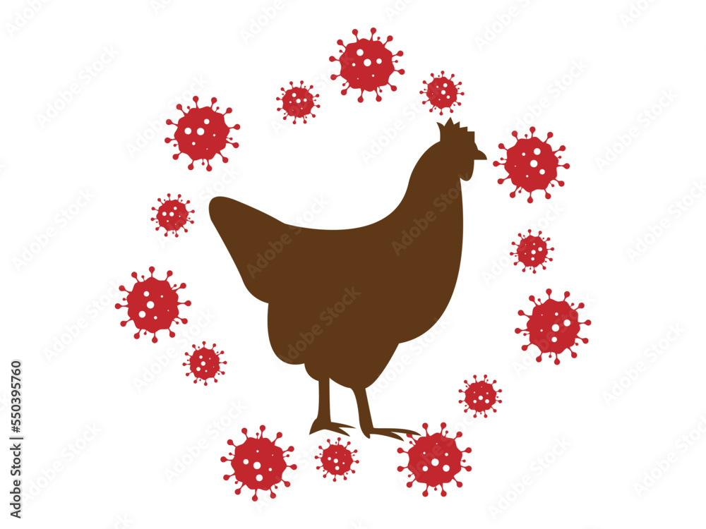 Plakát Avian influenza vector illustration – Obraz na Zeď | Posters.cz