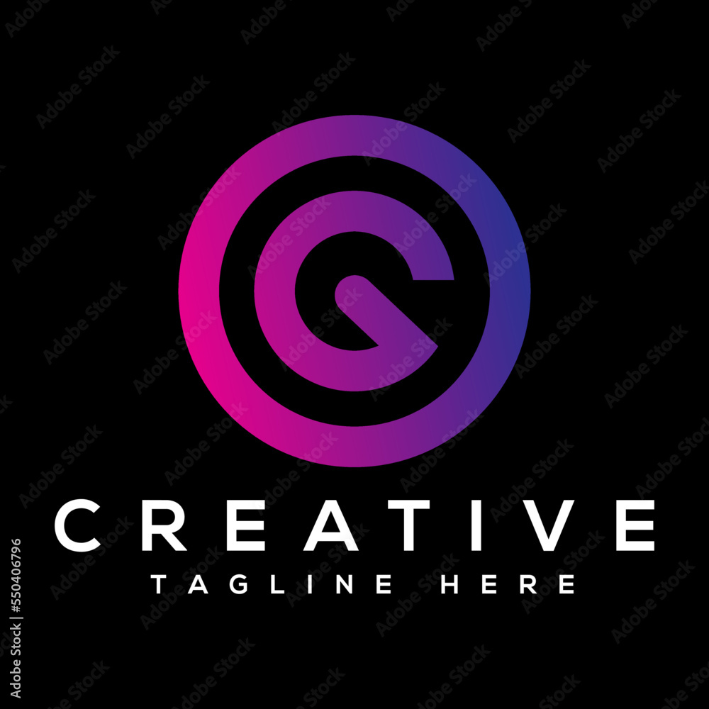 Branding identity corporate vector logo g design. Stock Vector | Adobe ...